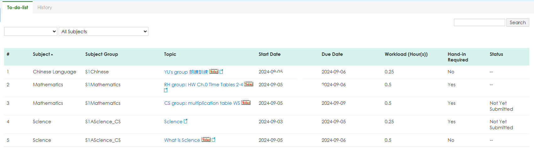 Homework – Islamic Kasim Tuet Memorial College 伊斯蘭脫維善紀念中學